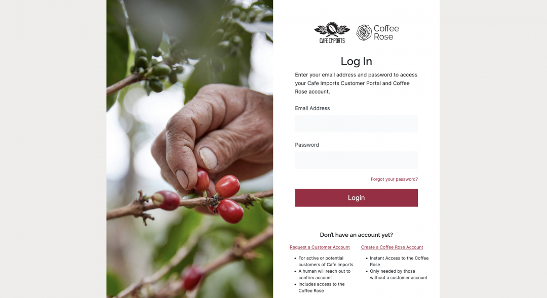 Cafe Imports | Getting Started